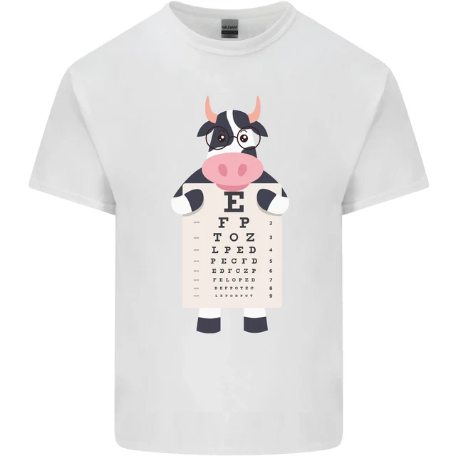 a Cow Holding a Snellen Eye Chart Glasses T-Shirt - Walmart.com