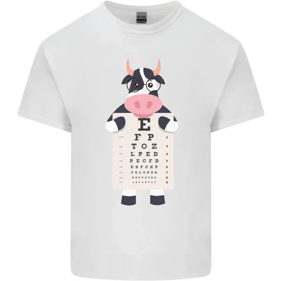 a Cow Holding a Snellen Eye Chart Glasses T-Shirt - Walmart.com