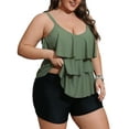a.Jesdani Women's Ruffled Tankini Swimsuit with Shorts, Tummy Control ...