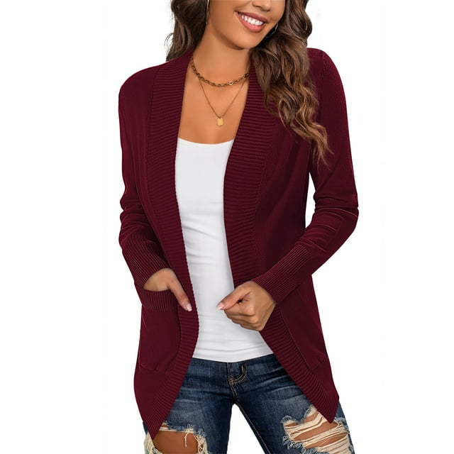 a.Jesdani Women's Cardigan Casual Lightweight Knit Cardigan Sweaters S ...