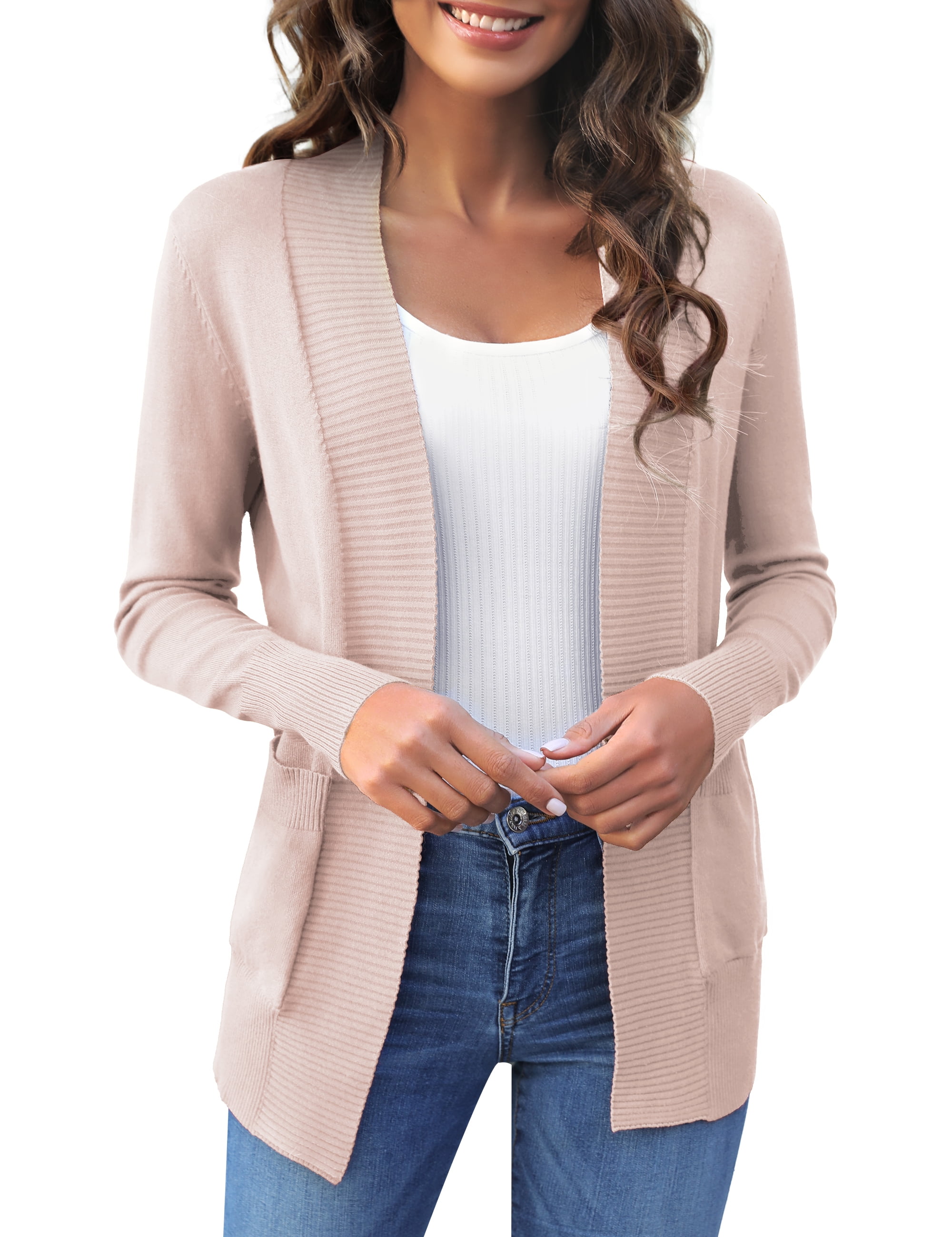 a.Jesdani Women's Cardigan Casual Lightweight Knit Cardigan Sweaters S ...