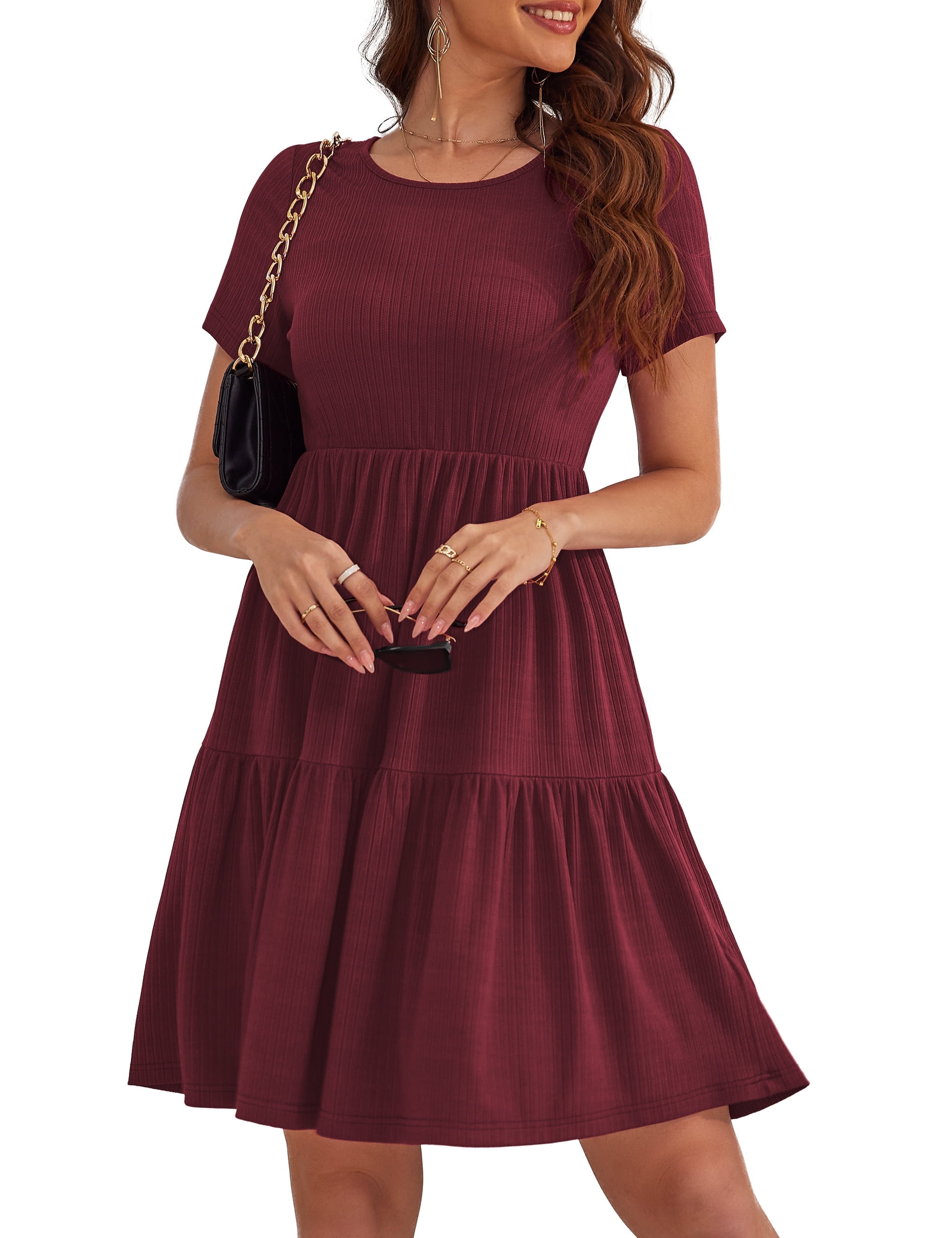 a.Jesdani Women's Plus Size Long Summer Dresses Casual Short Sleeve ...