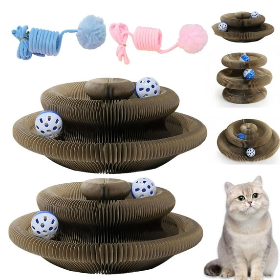 a Pet Scratch Board, The Interactive Mental Physical Exercise for Cats, There are Two Bells and ...