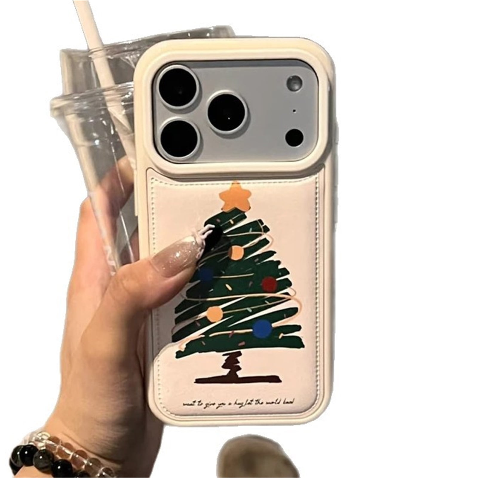 a Star Christmas Tree for IP 16/17ProMax Case, Puffed Leather Texture Big Hole Soft - Walmart.com