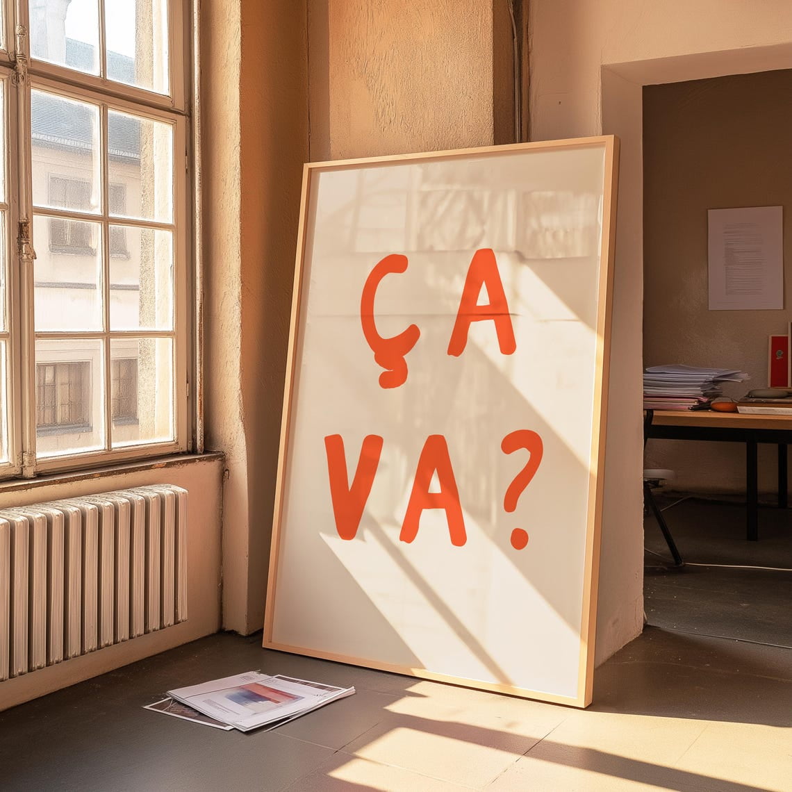 Ça Va? French Poster Colourful Hallway Welcome Art, 8x12 UNFRAMED ...