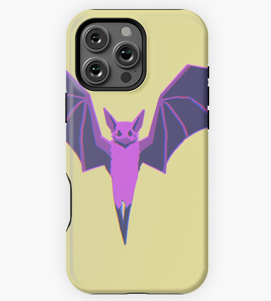 a bat holding its wings out vaporwave style of the 90s pastel color ...