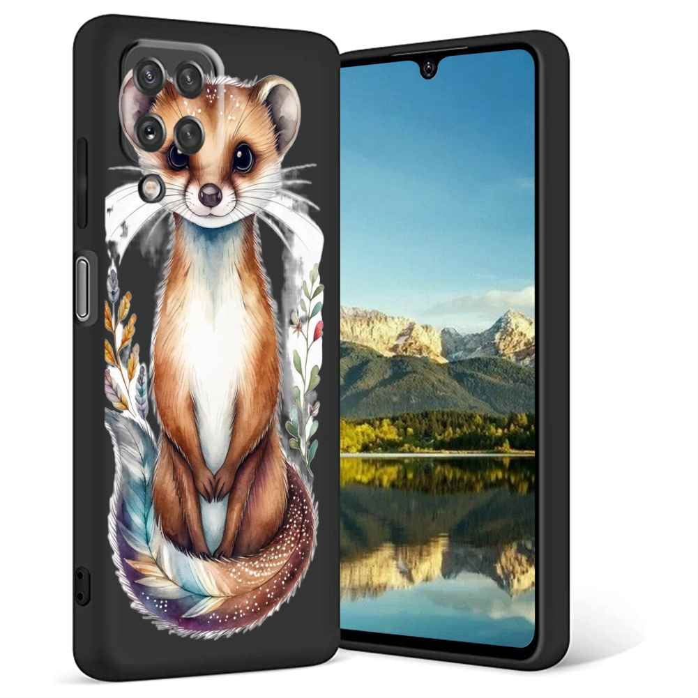 a-cute-boho-Weasel phone case for Samsung Galaxy A12 for Women Men Gifts,Soft silicone Style ...