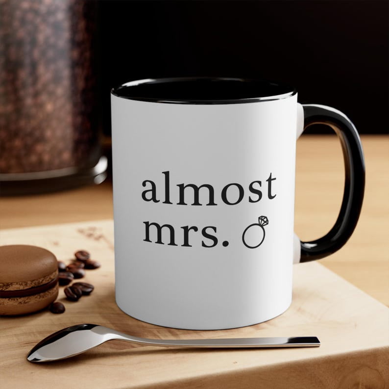 a1lmost Mrs. Mug, Minimalist BridetoBe Coffee Cup, EngageM1ent Gift for ...