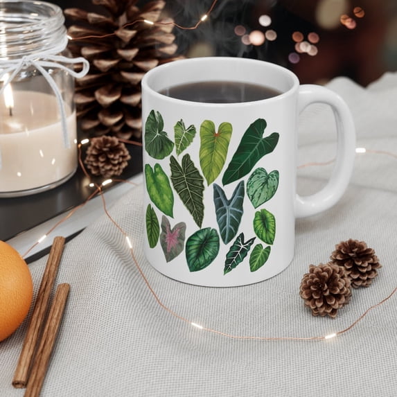 a1loC1Asia Leaf Mug TropiC1Al Plant Mug Plant Lover Mug Funny Plant Mug ...