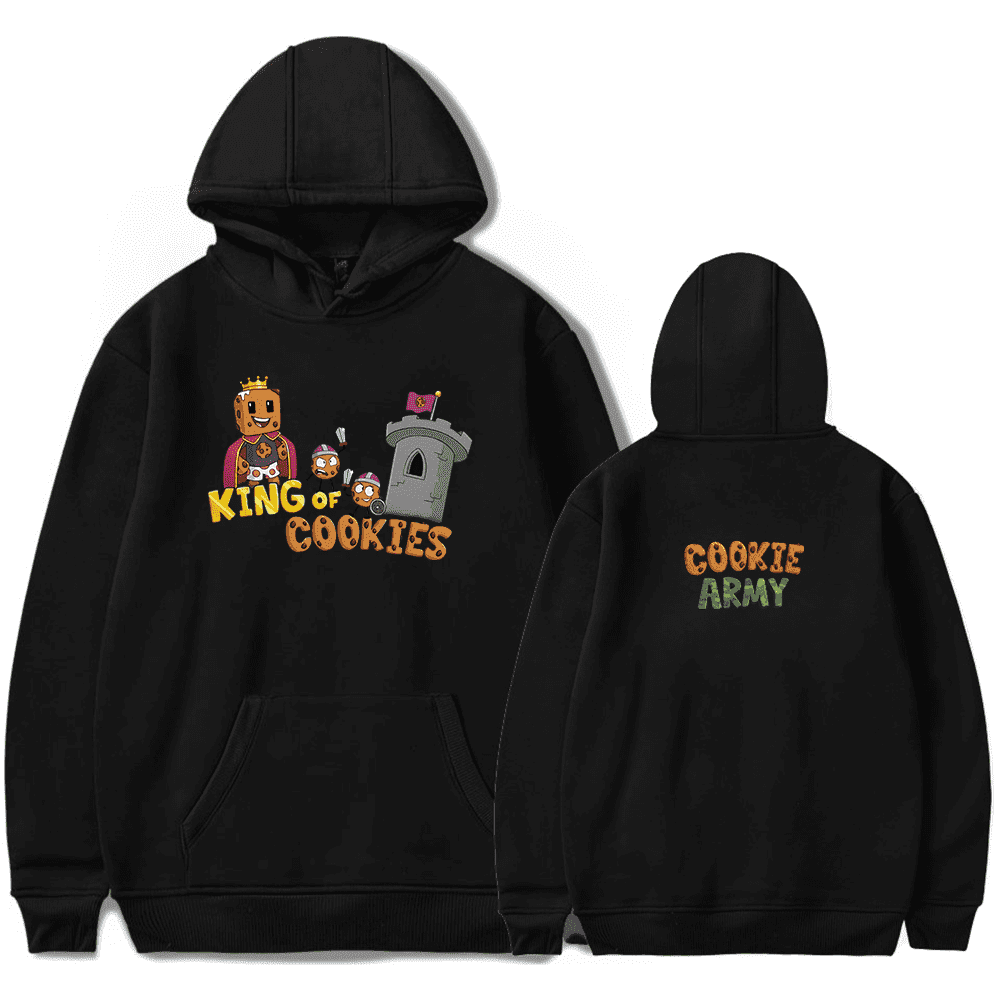 aCookieGod King of Cookies Merch Hoodie Pockets Drawstring Unisex ...