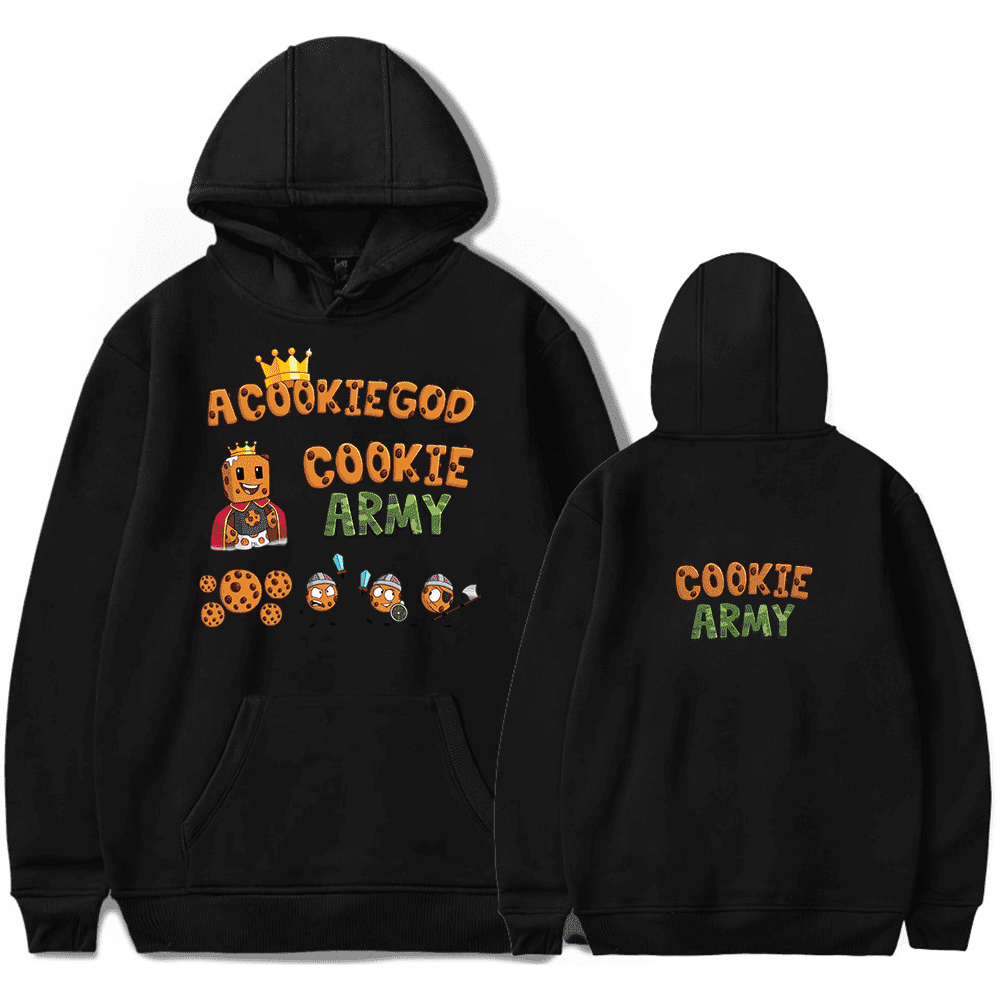 aCookieGod Merch Cookie Army illustration Hoodie Printed Hoodies Unisex ...