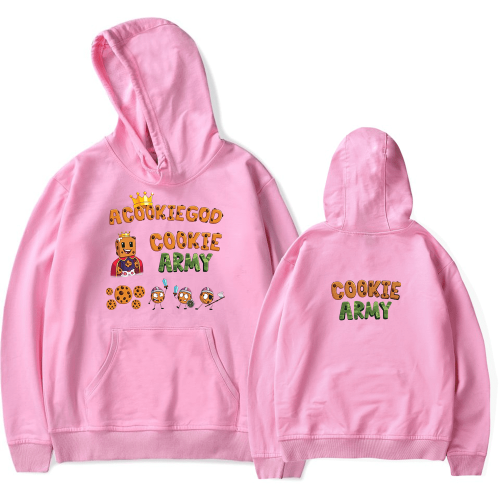 aCookieGod Merch Hoodie Cookie King Army Cute Logo Long Sleeve ...