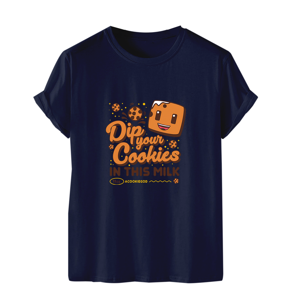 aCookieGod Merch T-Shirt Dip Your Cookies Summer T Shirts Cute Logo For ...