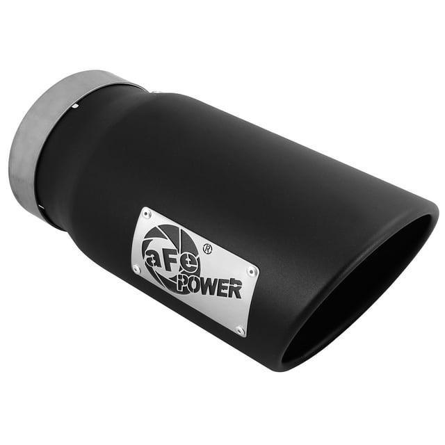aFe Diesel Exhaust Tip Bolt On Black 5in Inlet x 6in Outlet x 12in Long ...