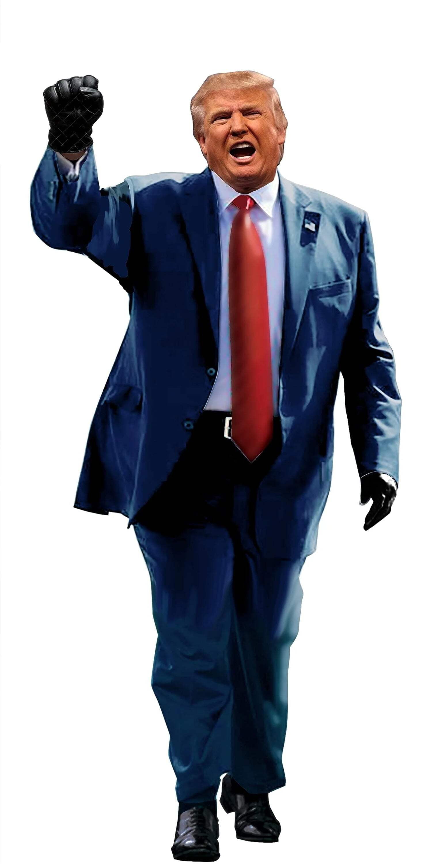 aahs!! Engraving President Trump Black Gloves Life Size Cardboard Stand ...