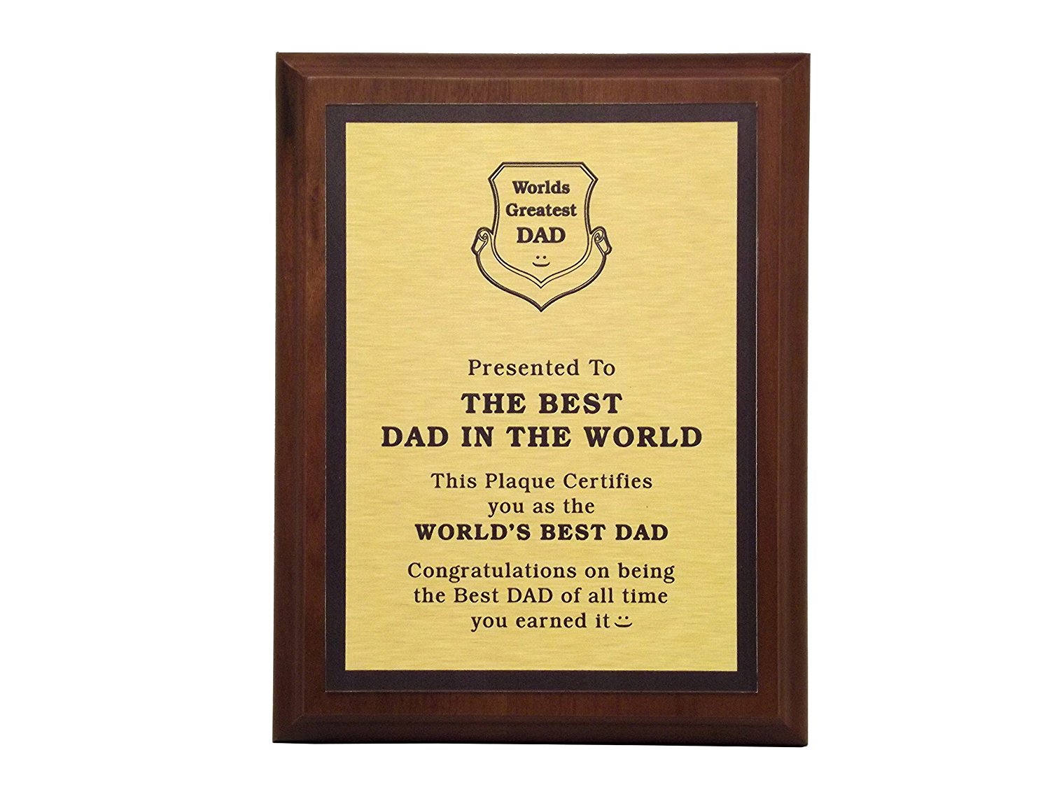 aahs!! Engraving Worlds Greatest Plaques (Best Dad in The World, Gold ...
