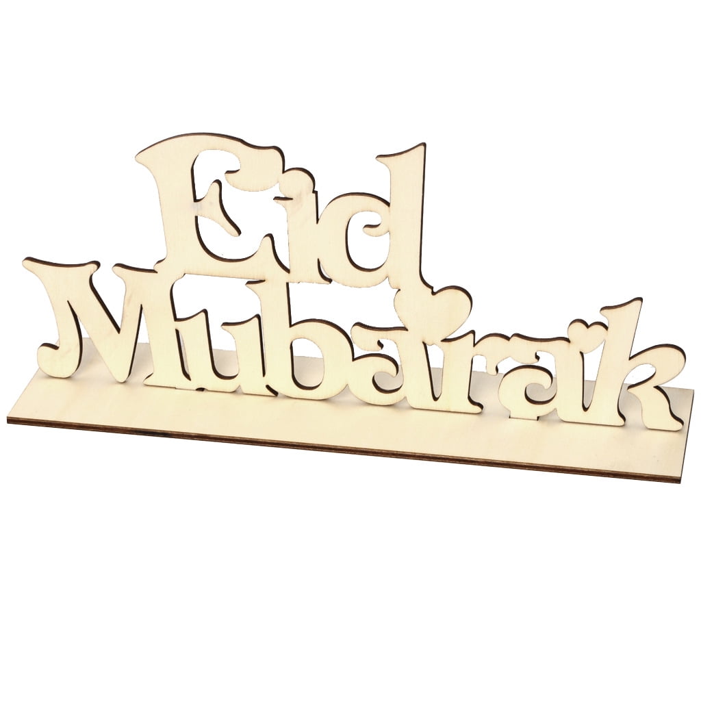 abaodam Wooden Hajj Mubarak DiY english Letter Home Desktop Furnishings ...