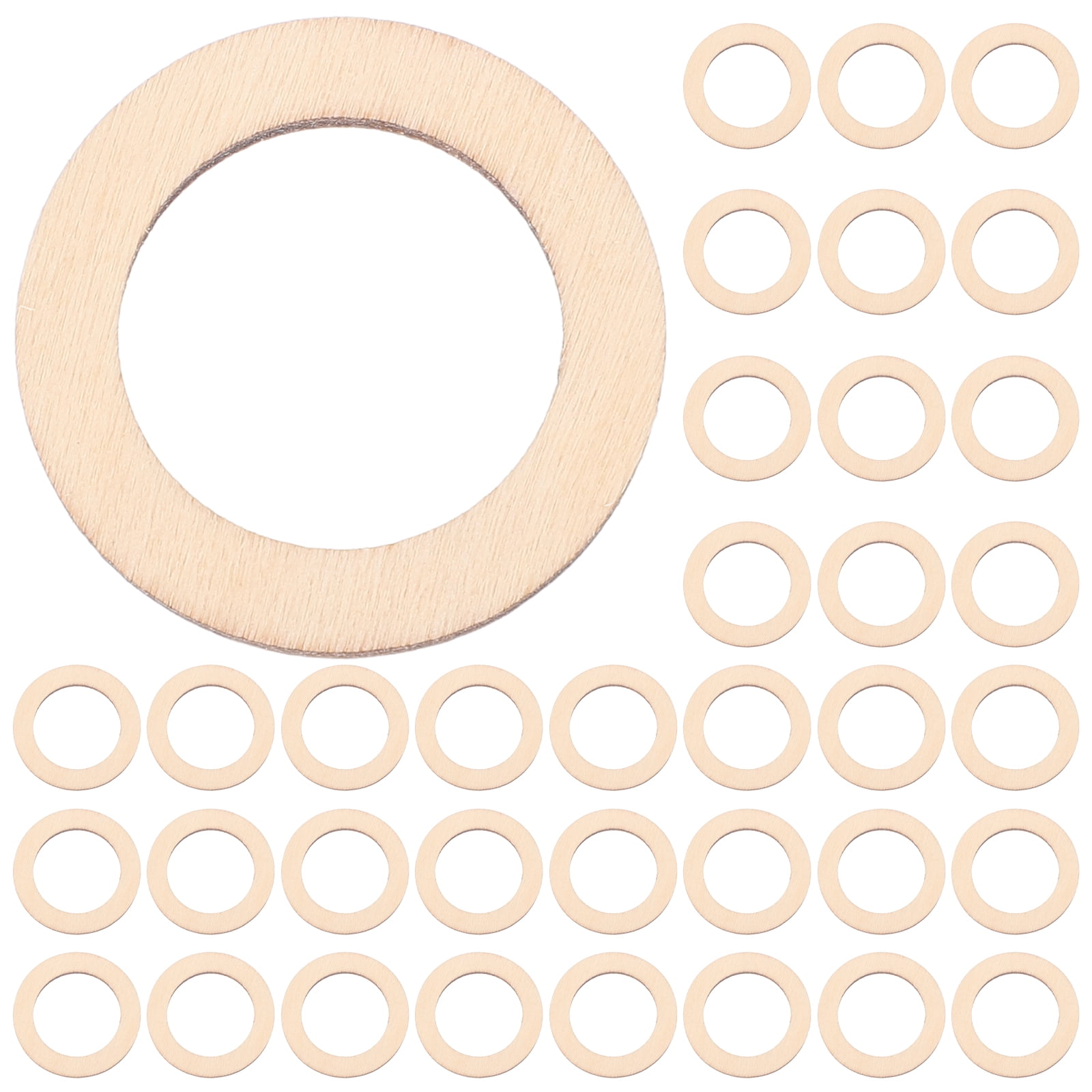 abbageba 200pcs DIY Craft Making Accessories Circles Decorative Wood ...