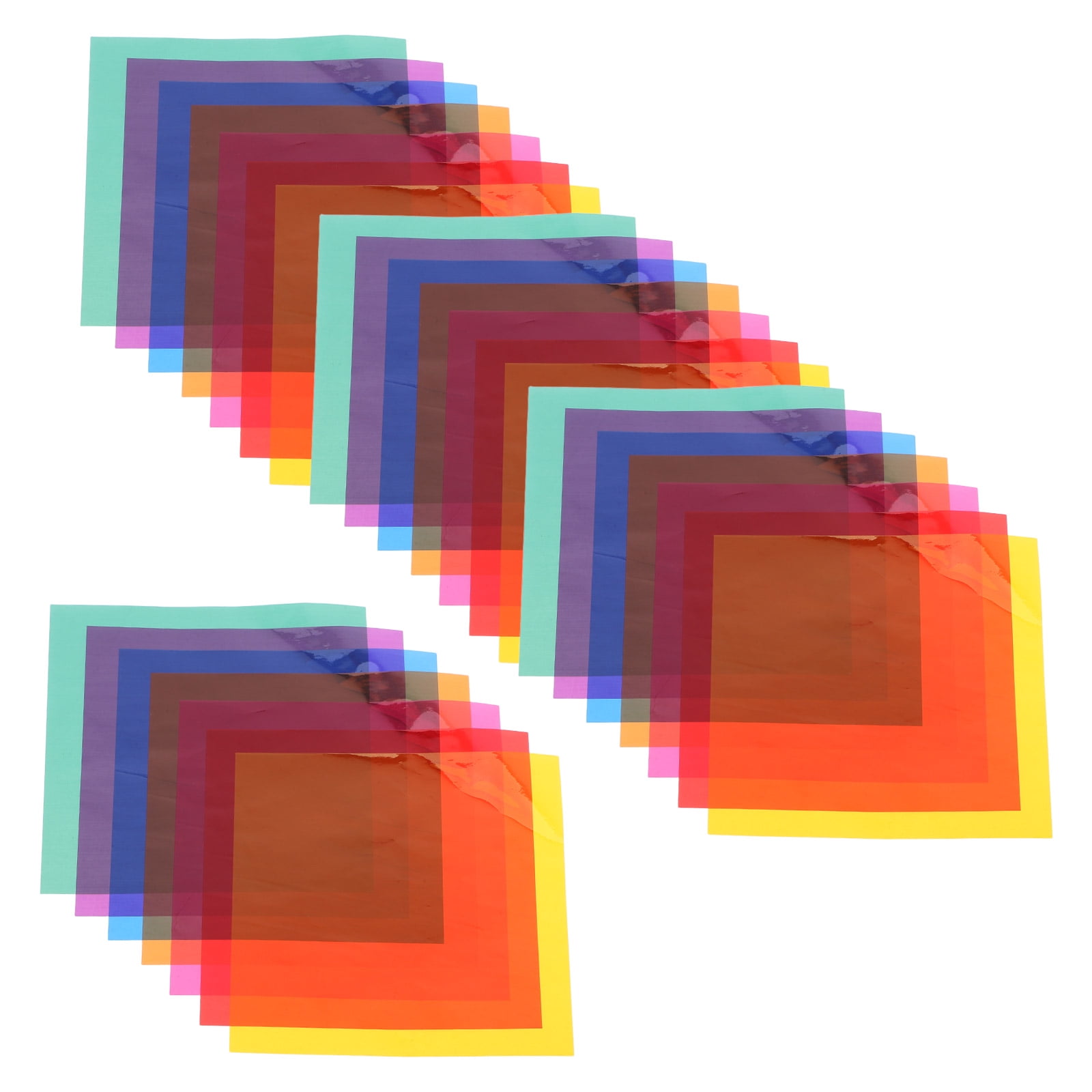 abbageba 28pcs Cellophane Sheet Color Cellophane Sheet Transparent ...