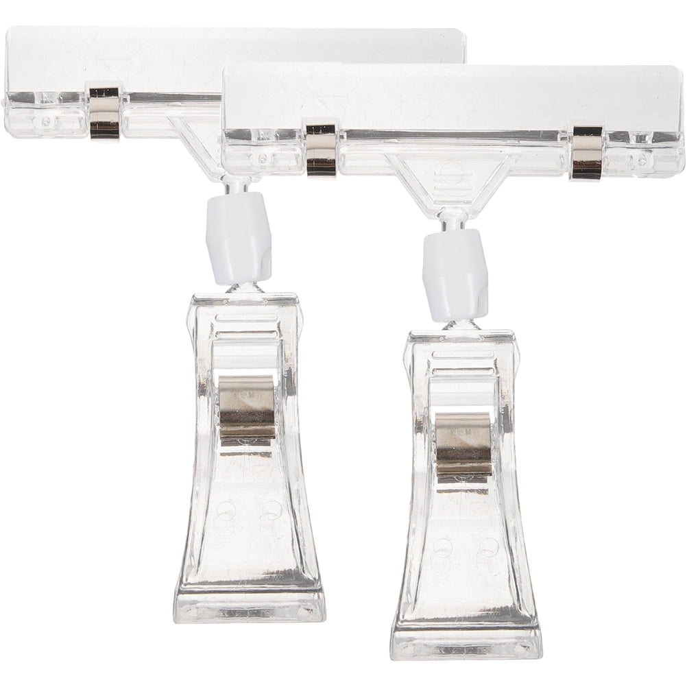 abbageba 2pcs Double-Sided Swivel Sign Holder Clips for Retail ...