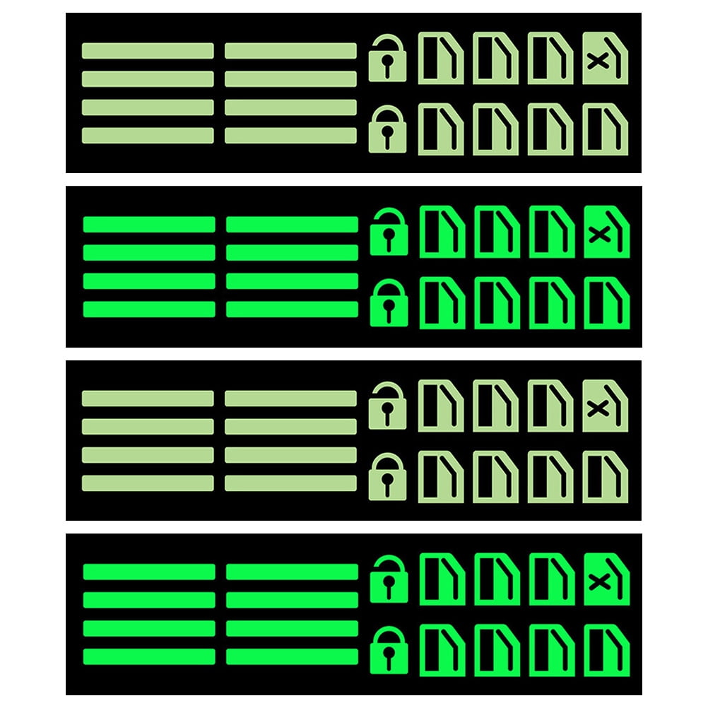 abbageba Green Glow Car Button Stickers - 4 Sheets for Dashboard ...