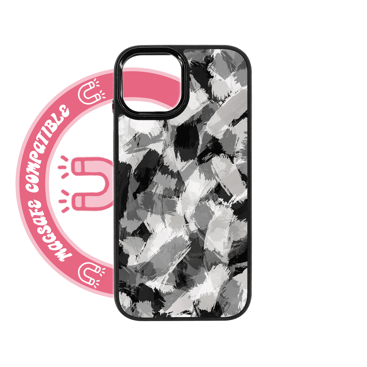 abbyrose Black & White Scribble MagSafe iPhone Case for iPhone 16 - Walmart.com