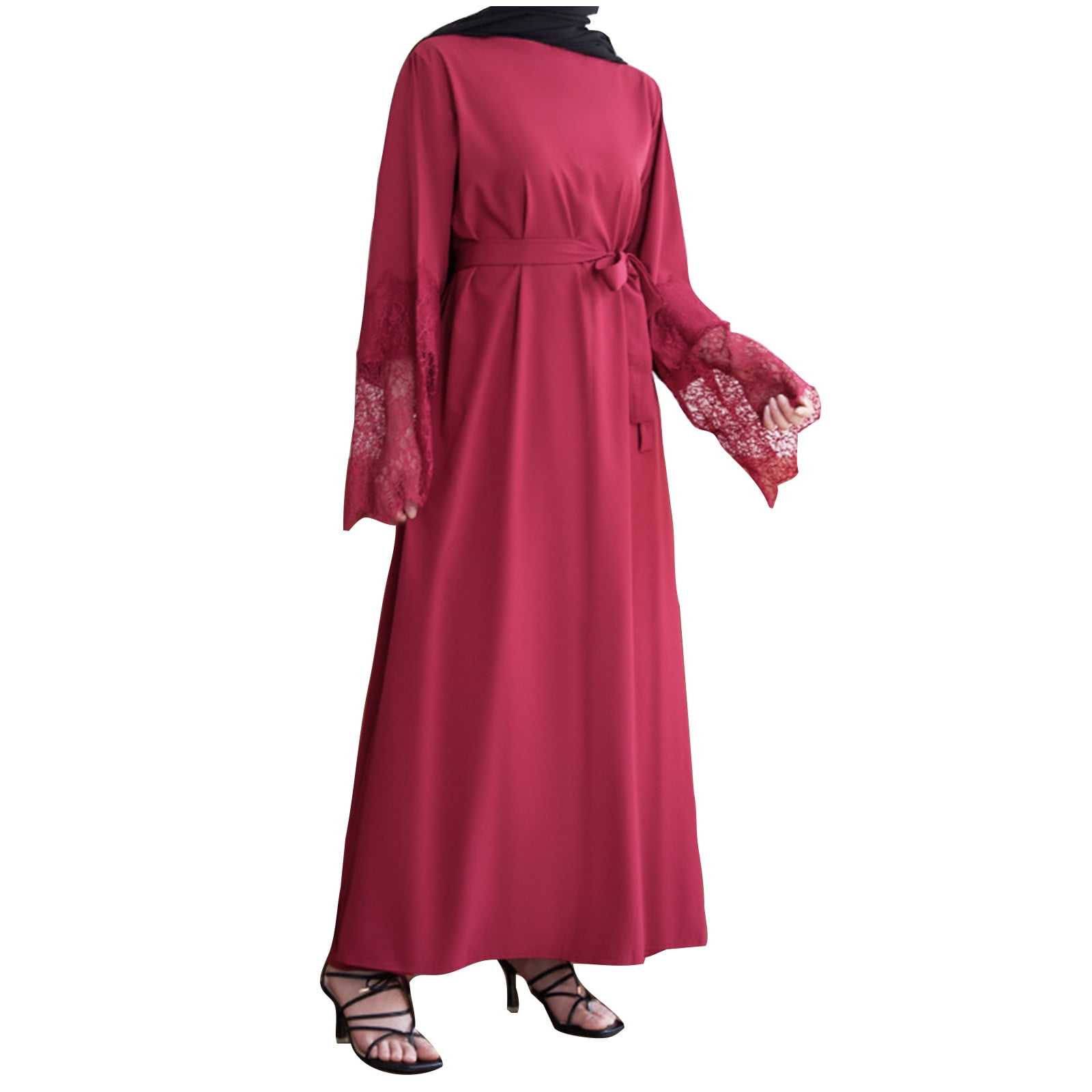 OGLCCG Muslim Dresses for Women, One-Piece Long Sleeve Islamic Prayer ...