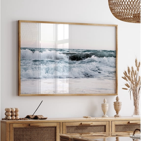 able ocean waves Poster blue beach wave photography modern coastal ...