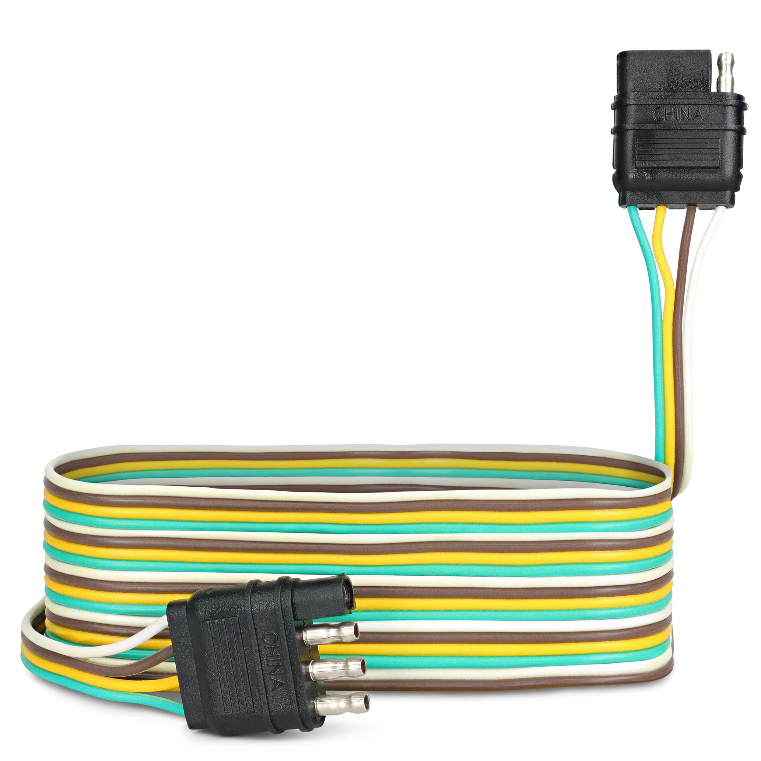 abn 1886 - 4 way 4 pin plug 20 gauge trailer light wiring harness ...