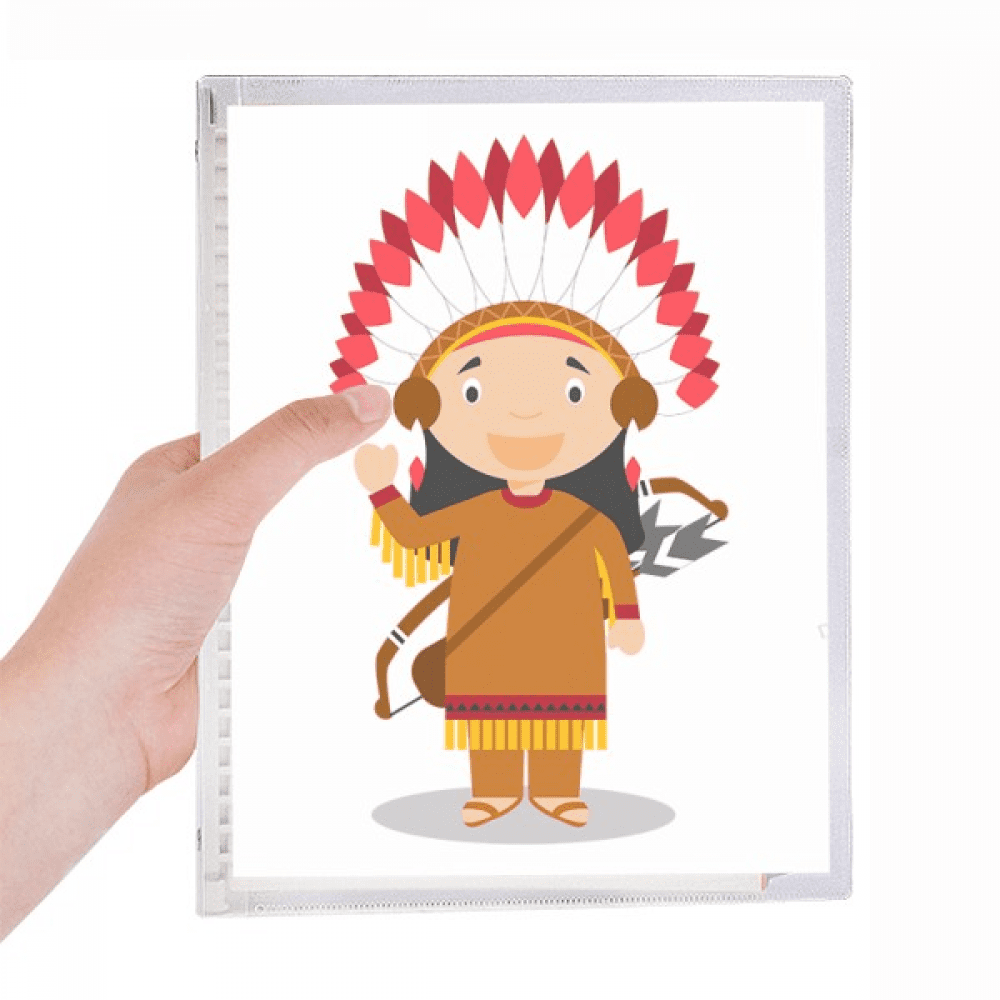 aboriginal tribe usa cartoon notebook loose diary refillable journal ...