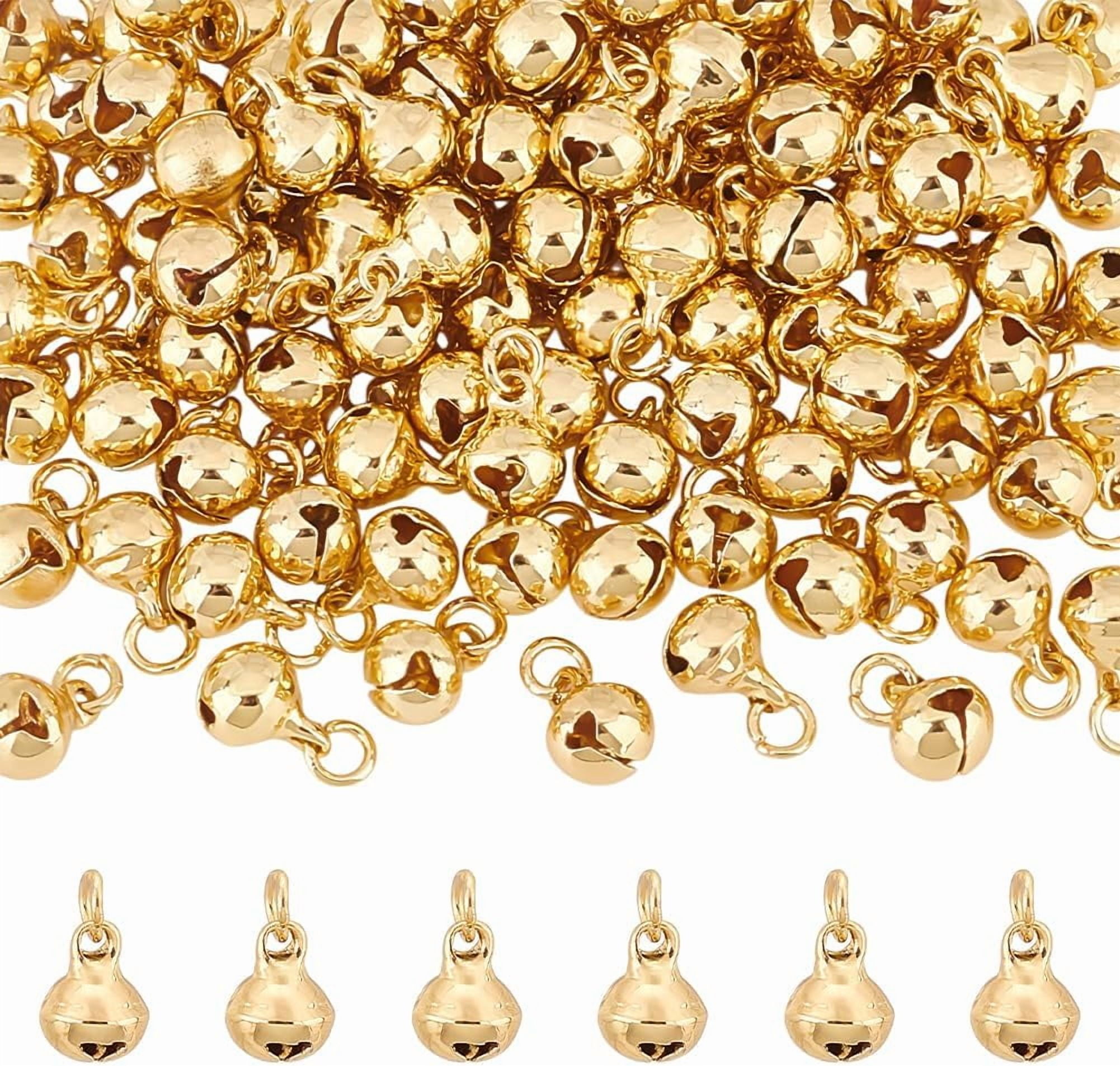 about 100Pcs Real 18K Gold Plated Mini Bells Christmas Jingle Bell ...