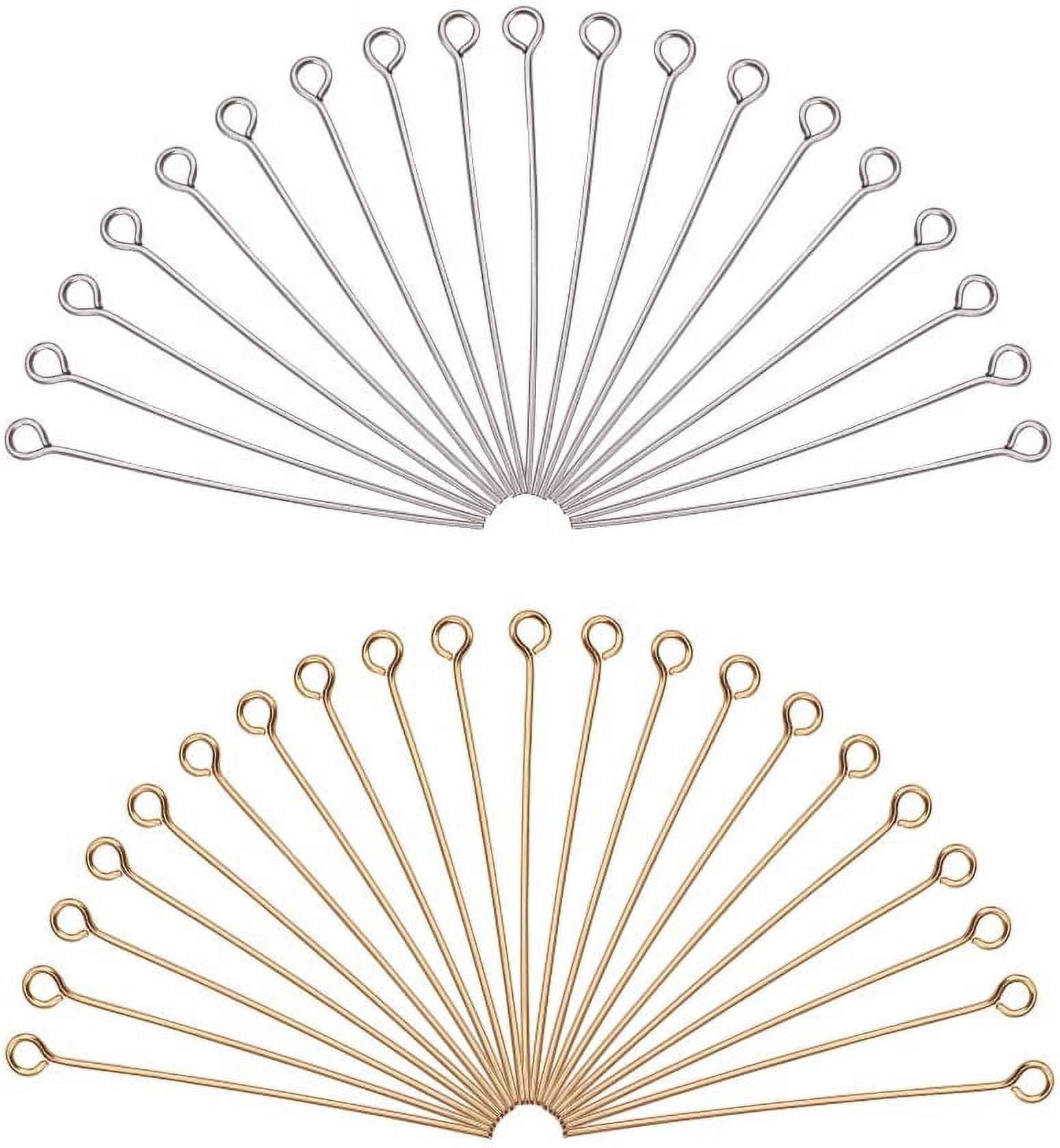 about 160pcs Silver And Golden Color 40mm Long 304 Stainless Steel Eye ...