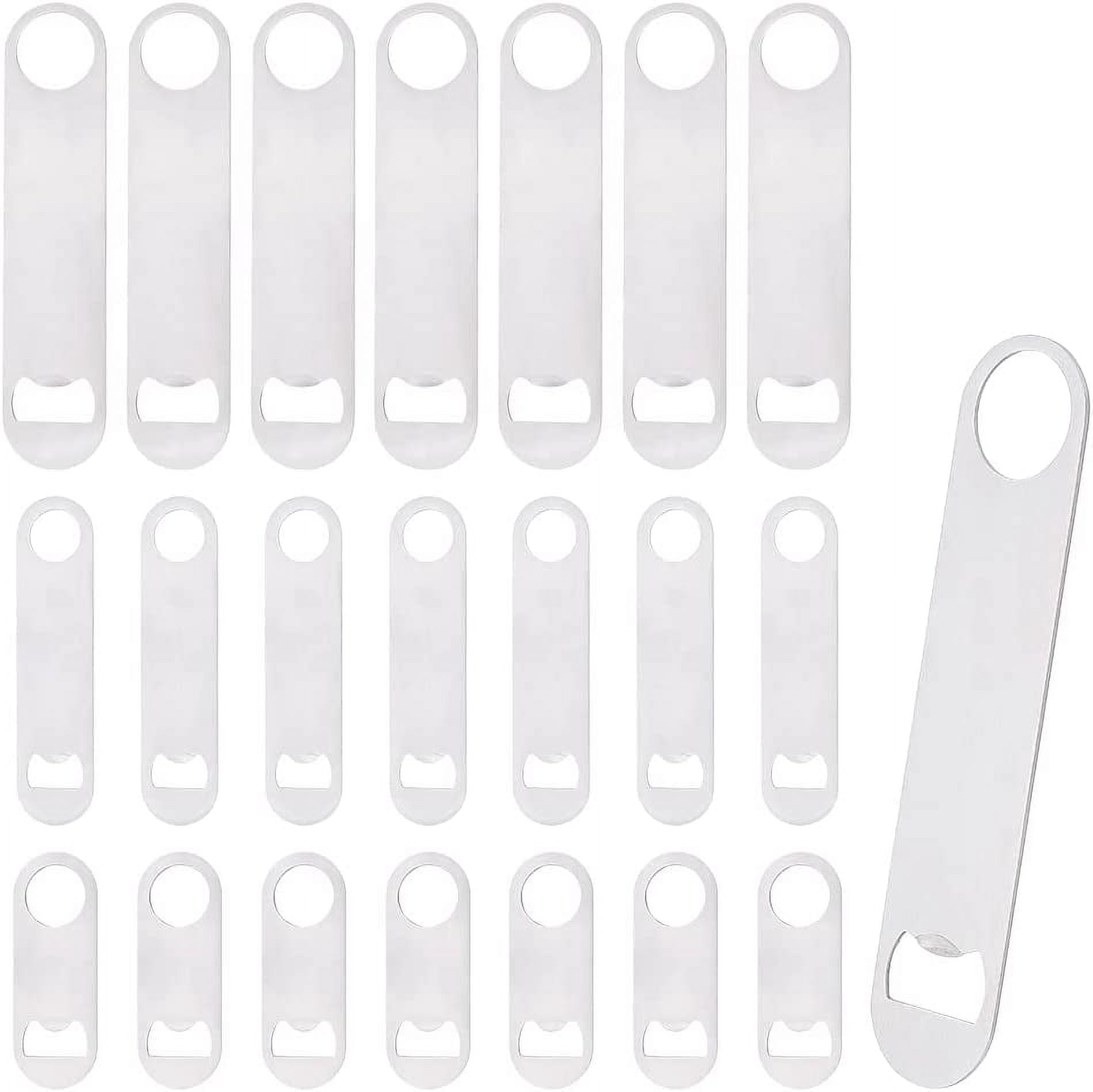 about 21Pcs Oval Stainless Steel Beer Bottle Openers 3 Styles Flat ...
