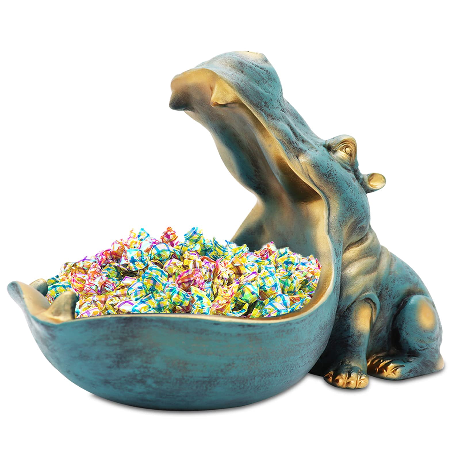 aboxoo Hippo Statue,Large Hippopotamus Figurine Home Sculpture with ...