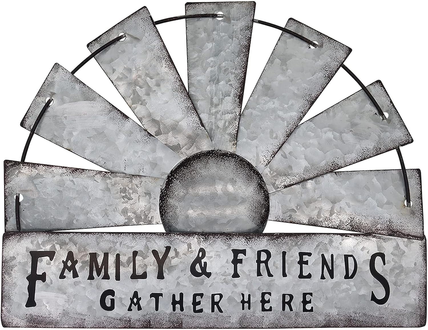 Aboxoo Rustic Metal Half Windmill Wall Decoration, Vintage Farmhouse ...