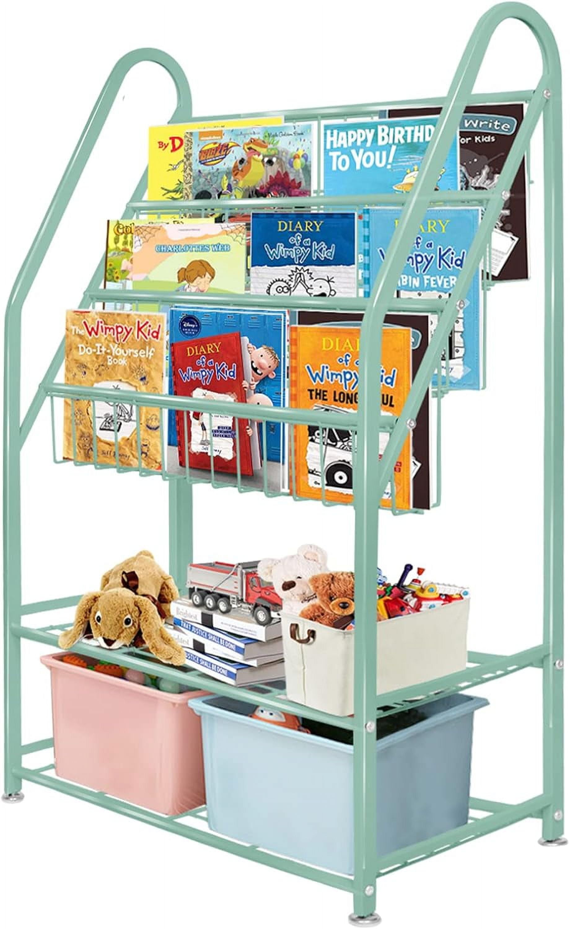 Aboxoo Bookcase with 5 Shelves, Iron, Green, 10.43 lbs - Walmart.com