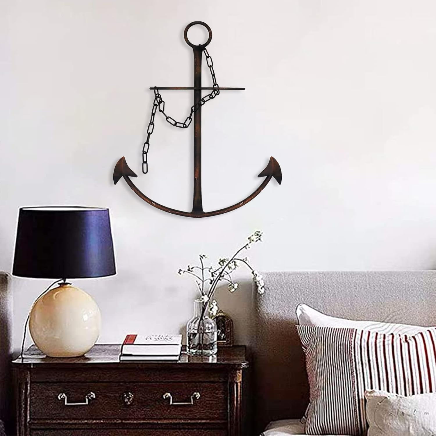 aboxoo Nautical Anchor Wall Decor, Antique Metal Anchor Art Wall Decor ...