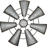 aboxoo 22in Rustic Metal Windmill Wall Decor, Galvanized Art for Home ...