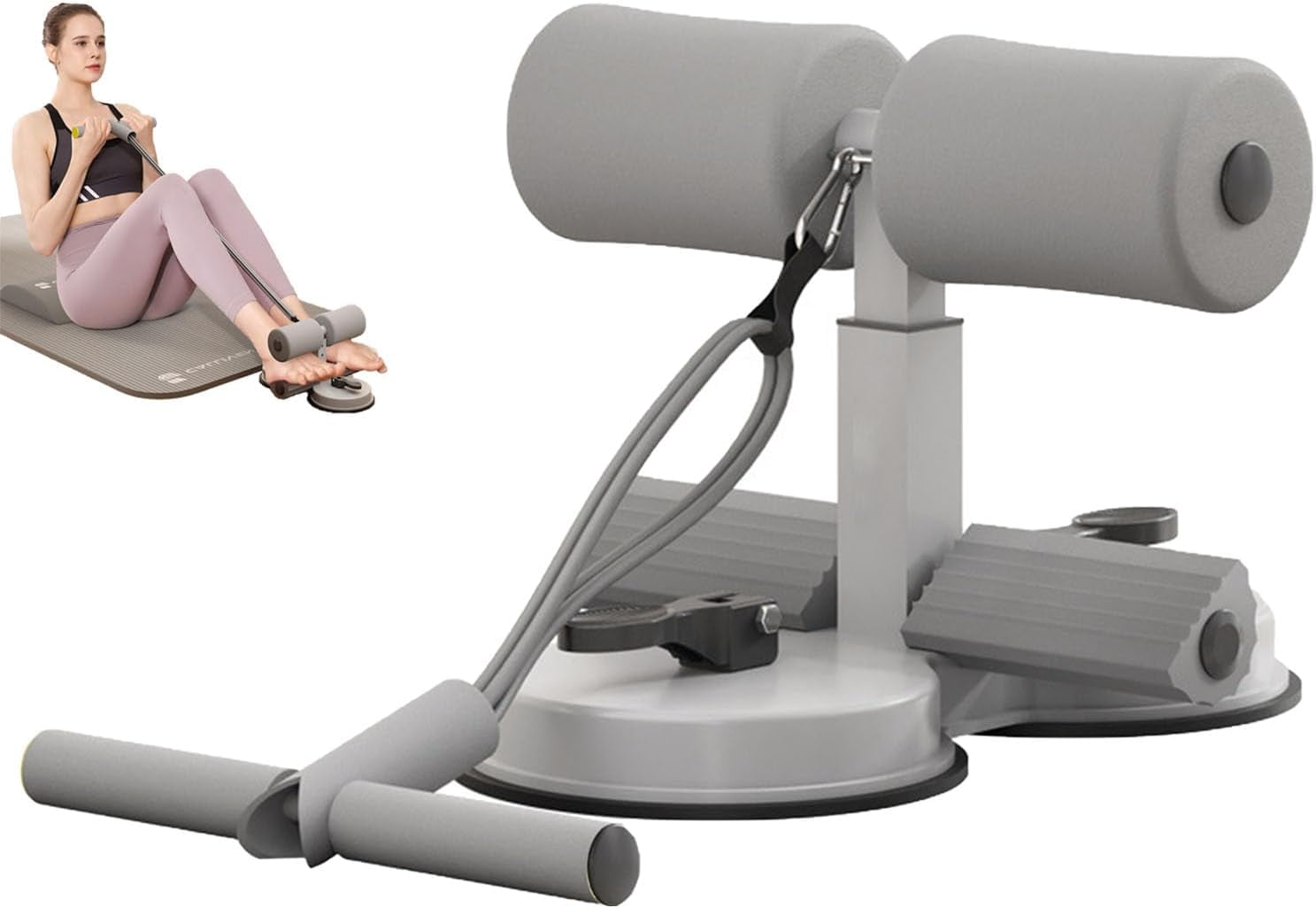 abs master sit up bar,sit ups foot holder with Elastic 2 Suction Cups ...