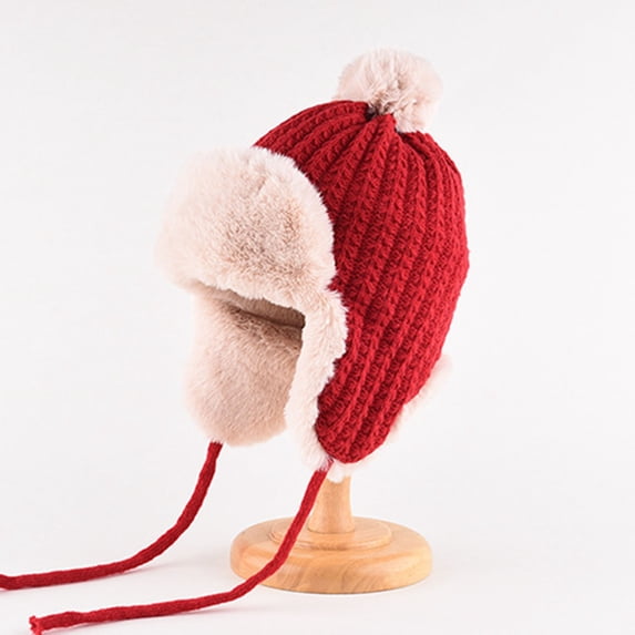 absanyy Unisex Ear Flap Red Knitted Hat - The Ultimate Choice to ...
