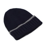 absanyy Unisex Navy Wool Knitted Striped Winter Cold Cap - Great for ...