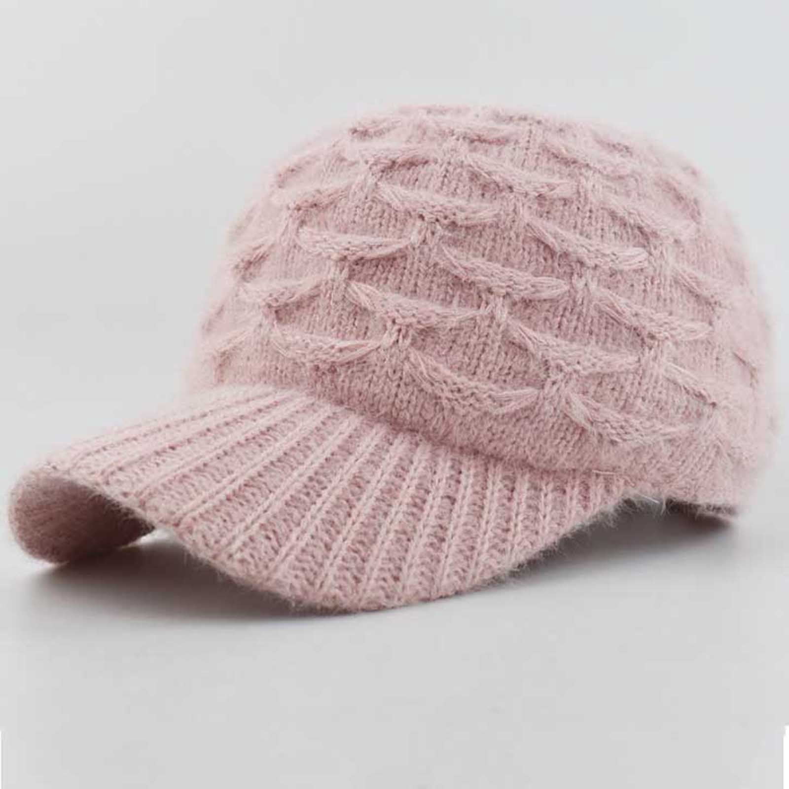 absanyy Unisex Winter Knitted Baseball Cap for Women - Warm Fashion ...