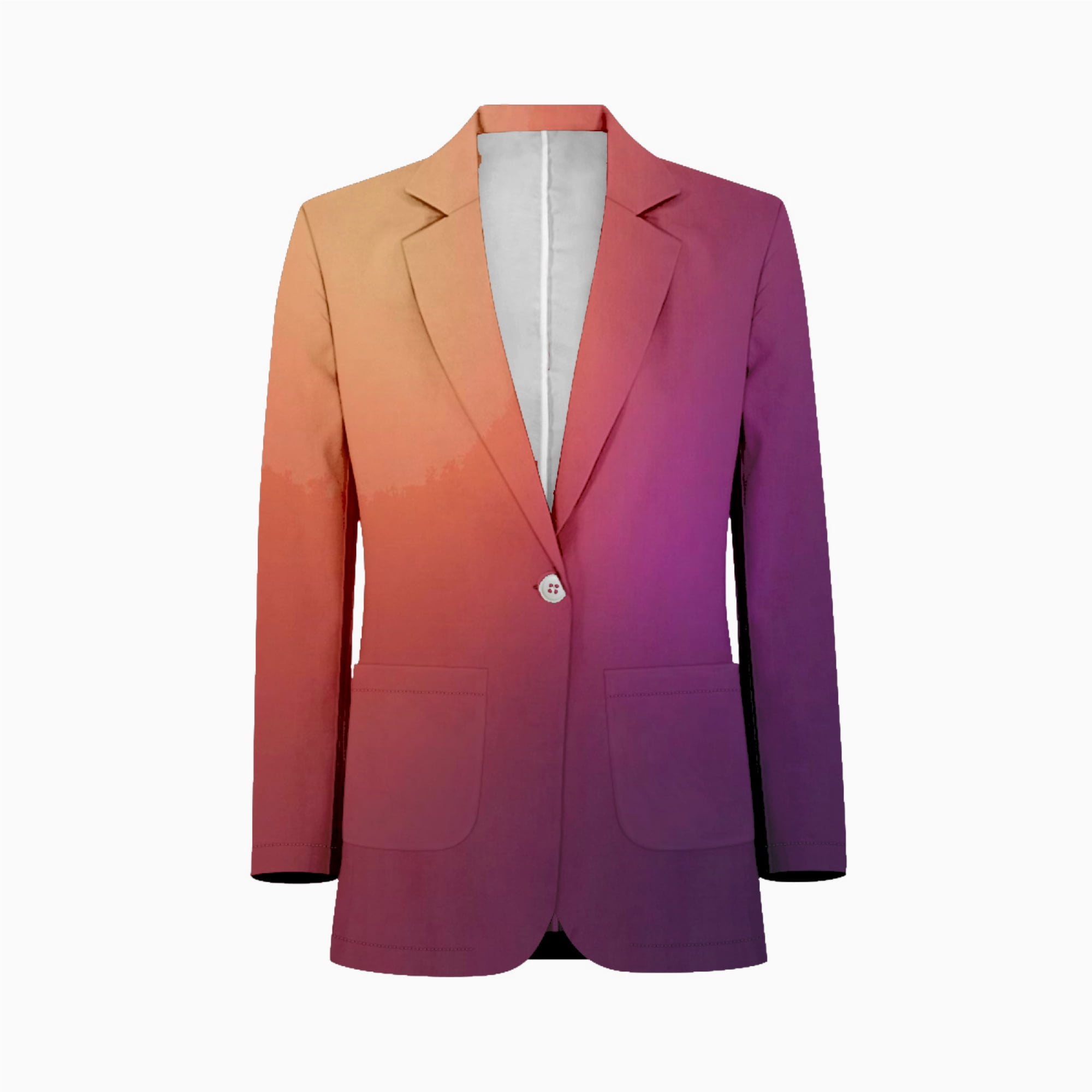 abstract Purple Orange gradient Men Blazers Slim Clothing Summer Jacket ...