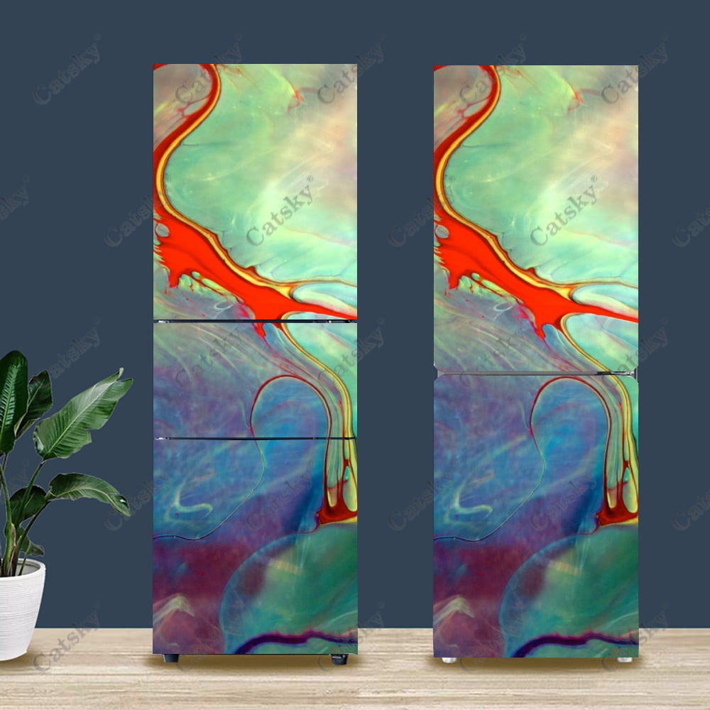 abstract color art Refrigerator Stickers Home Decor Kitchen Murals Wall ...