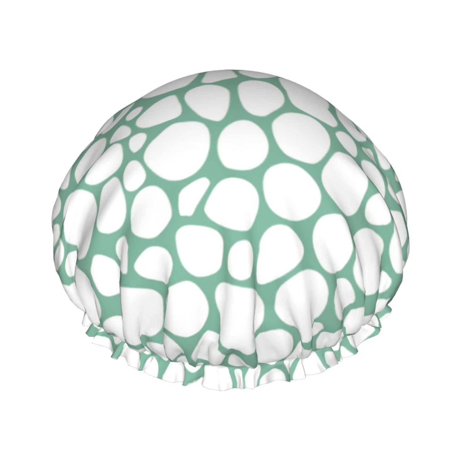 abstract spots pattern Shower Cap for Women, Double Waterproof Layers ...