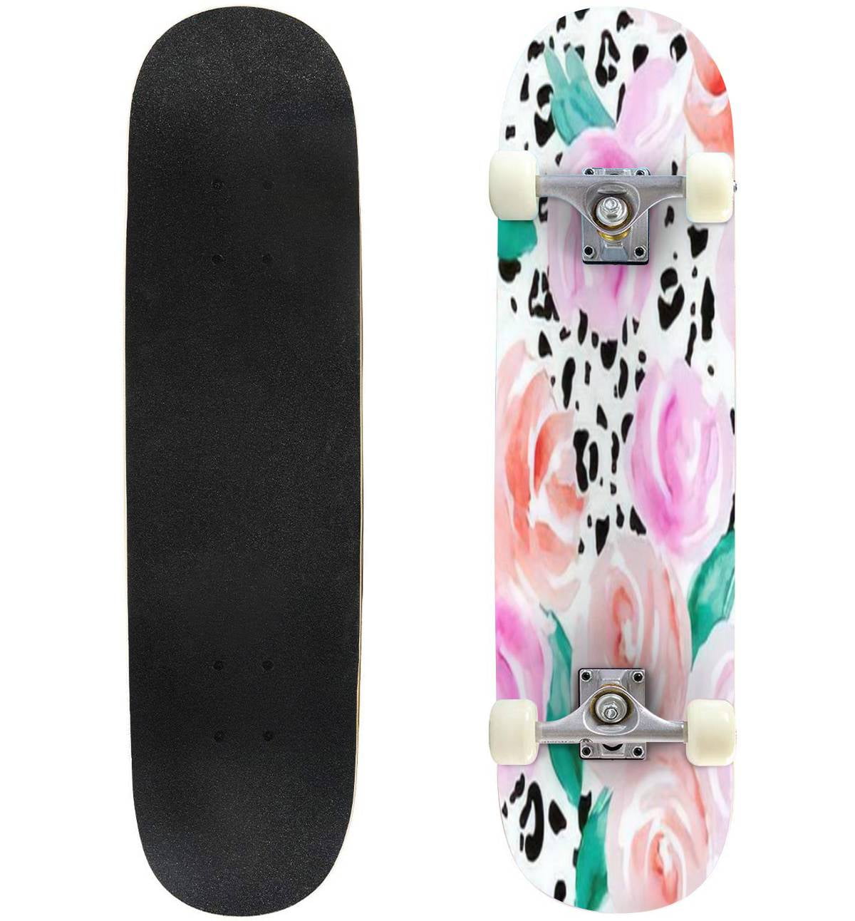 abstract watercolor flowers Pink roses a white spots a Outdoor ...