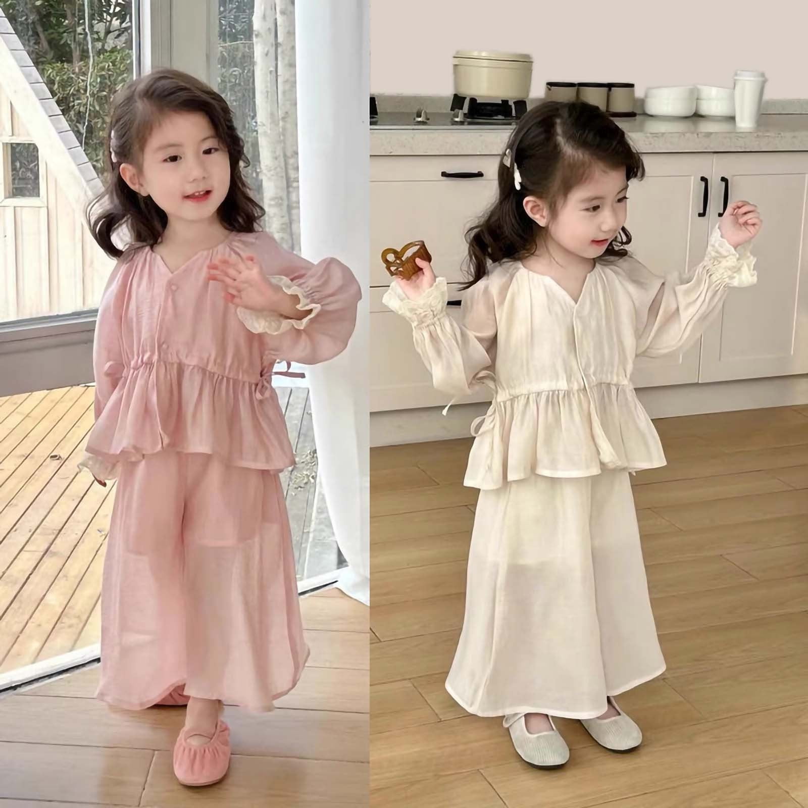 abtuhar Girls Outfits,Newborn Outfits,Medium and Large Girls Lace Long ...