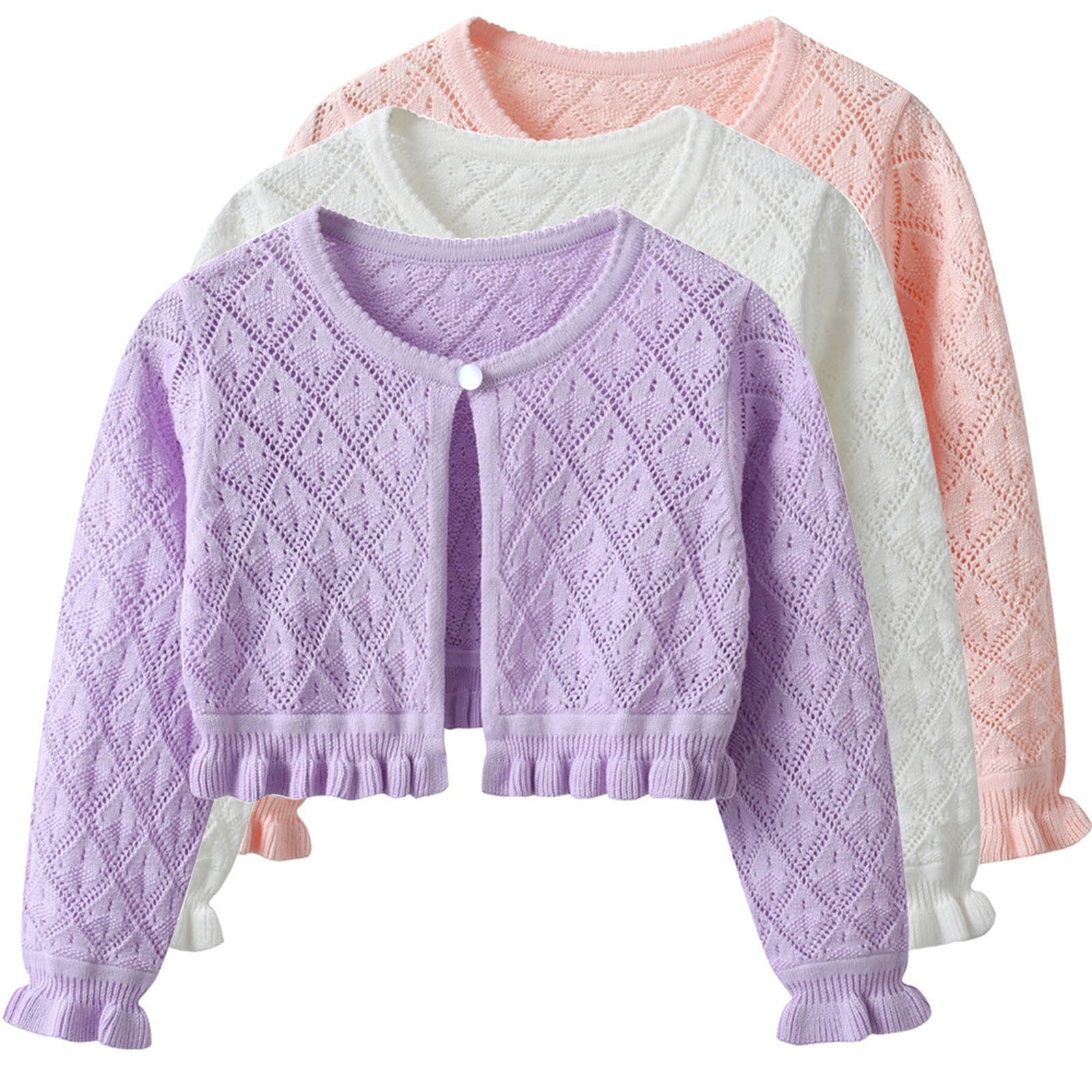 abtuhar Toddler Cardigan,Cardigan for Girls,Little Girls' Knit Long ...