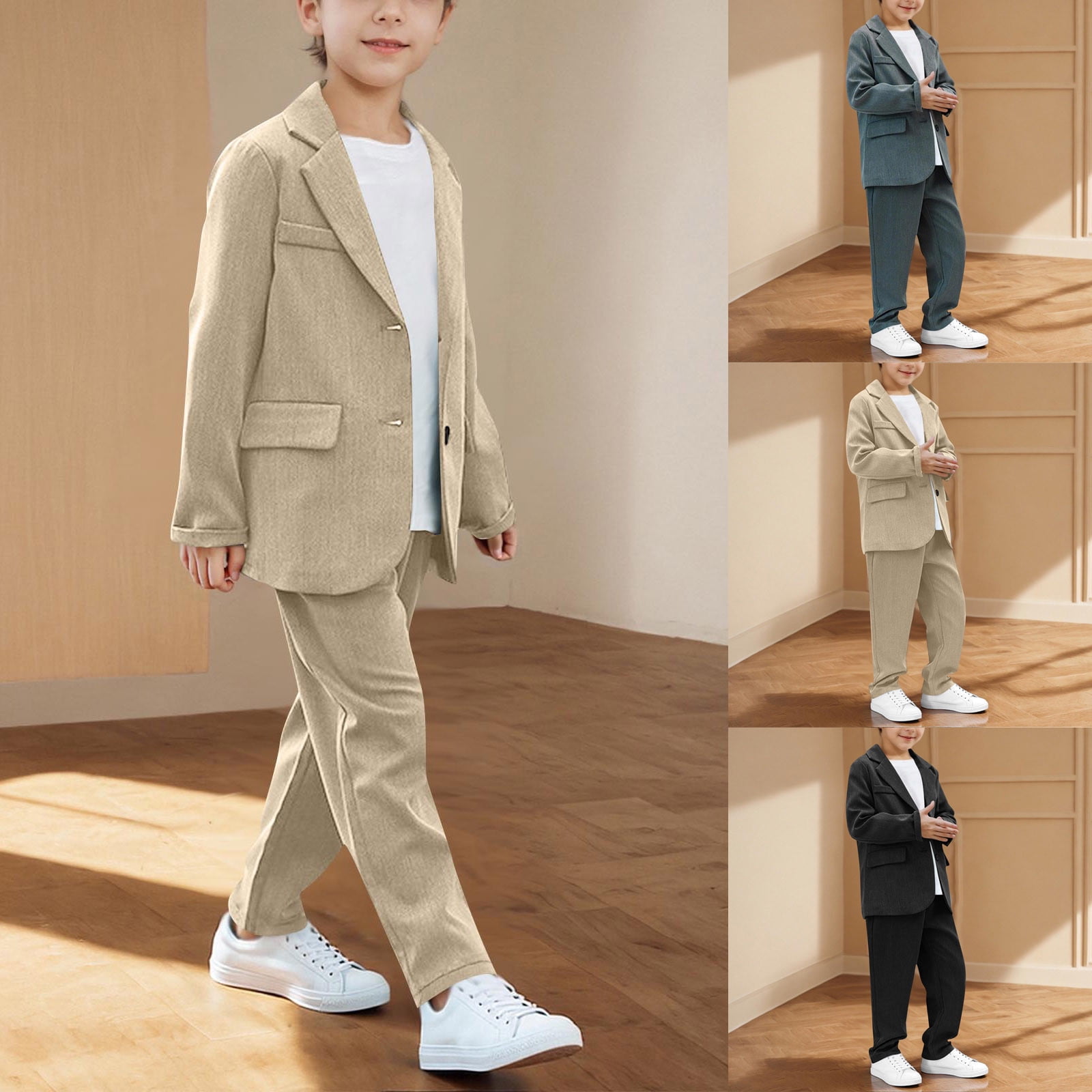 abtuhar Toddler Suit for Boys,Suit for Boys,Boys Long Sleeve Lapel Sets ...
