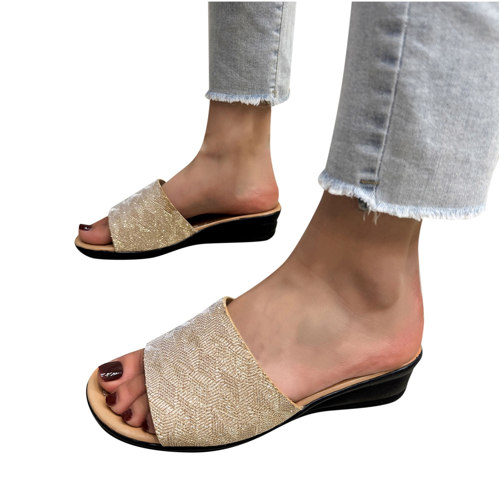 abtuhar Womens Slides,Slippers for Women,New Casual Style Fish Mouth ...